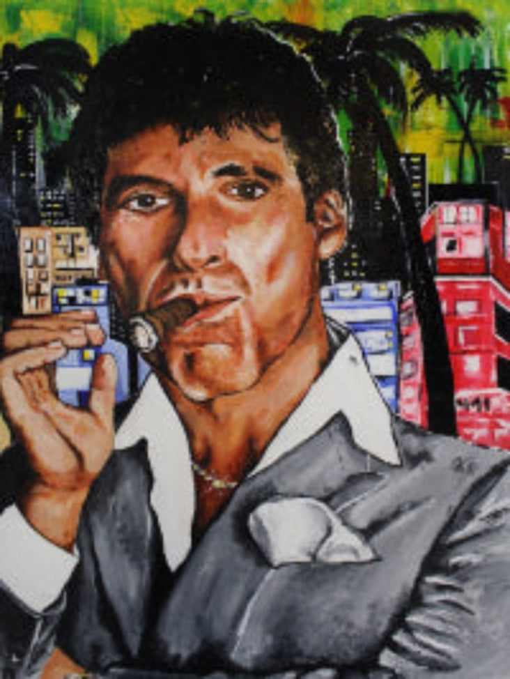 Original Scarface Painting: "Miami Montana" | PREMIUM FATURE